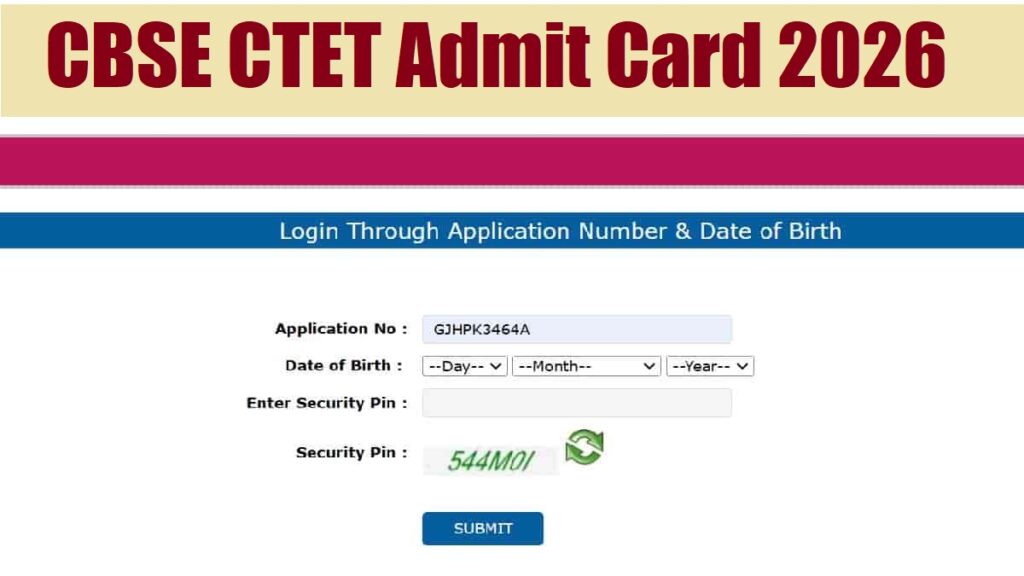 CTET Admit Card 2026 Out @ctet.nic.in, Download City Intimation Slip ...